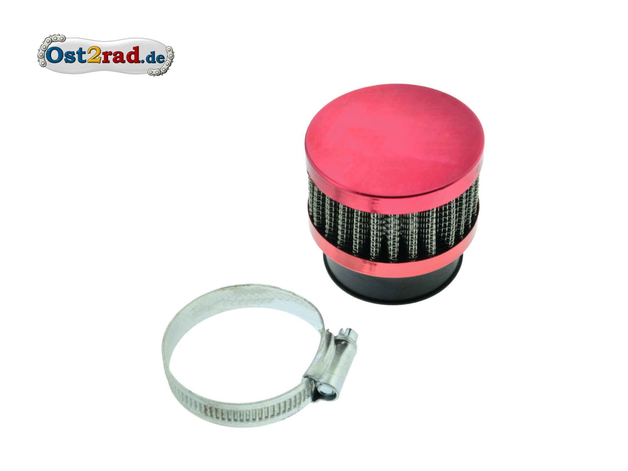 Sportluftfilter ROT 40 42mm flach Restposten