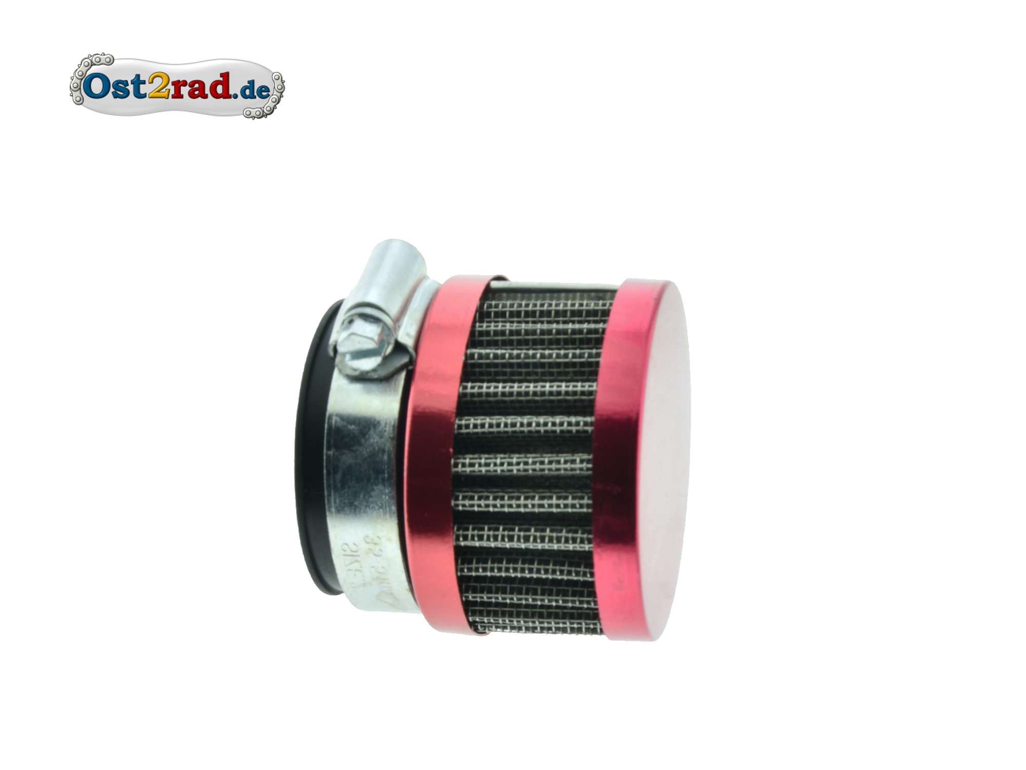 Sportluftfilter ROT 40 42mm flach Restposten